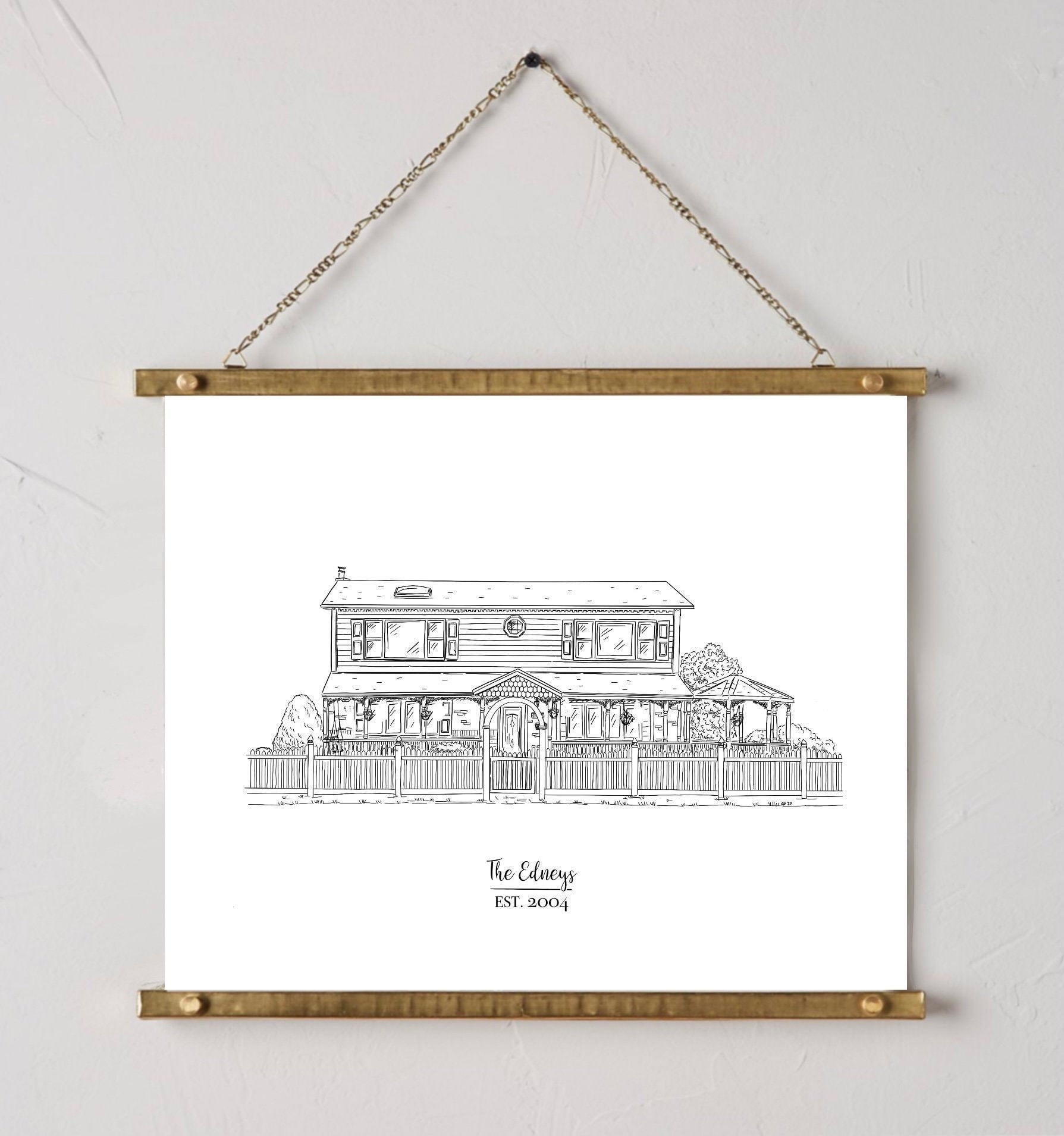Digital Custom Home House Store Wedding Venue Drawing Hand - Etsy
