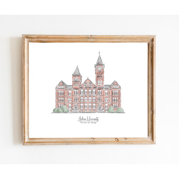 Samford Hall Sketch - Etsy