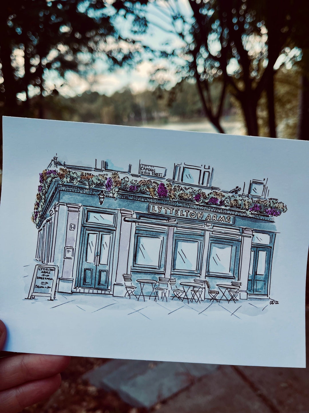 5X7 Custom House *hand-drawn* Sketch Pen and Ink Drawing Doodle Home ...