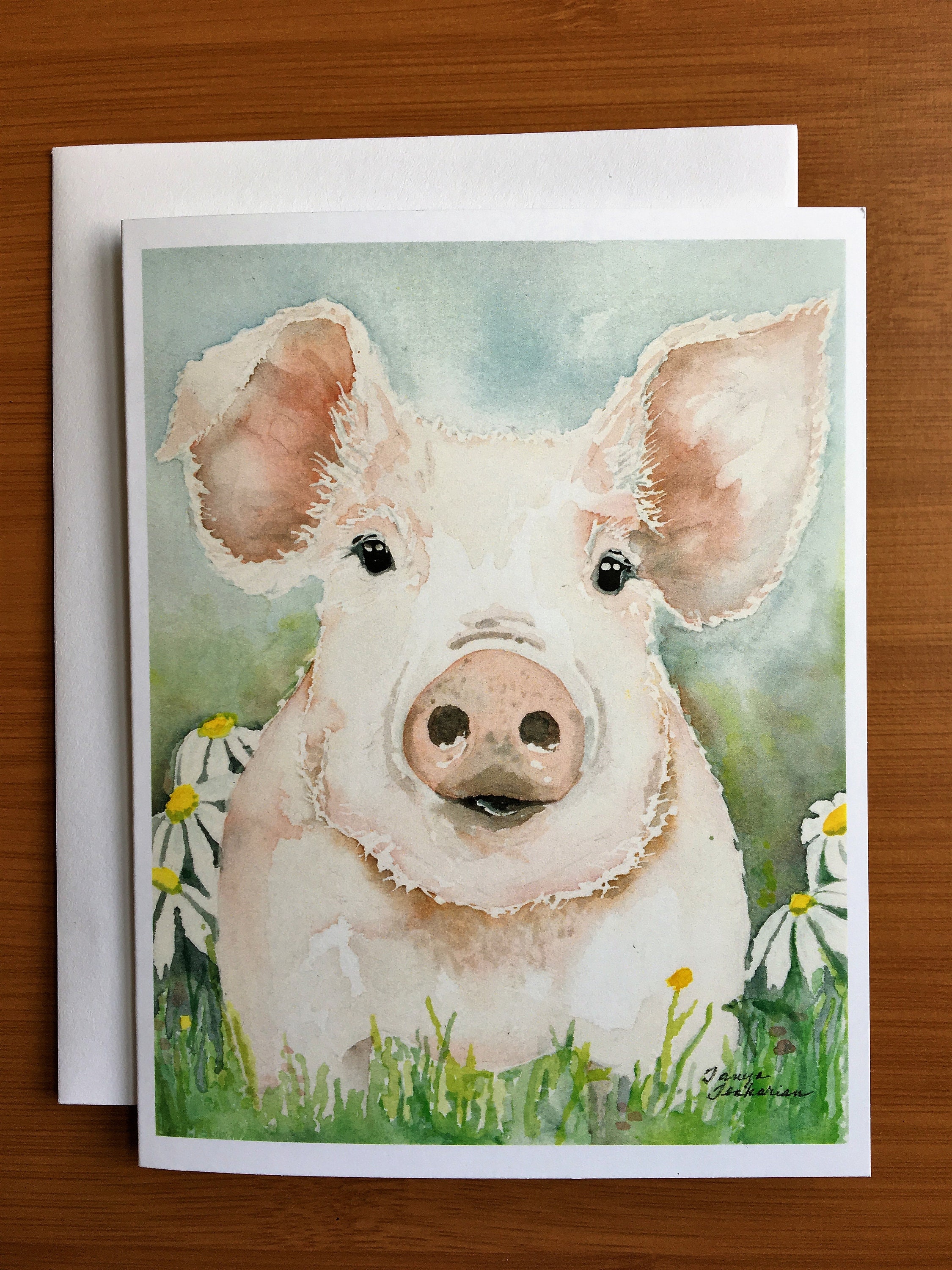 Radiant Pig Card, Piglet, Barn, Farmyard, Wilbur, Charlotte's Web, Farm ...