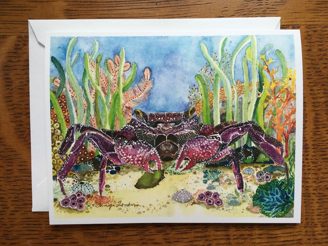 Crabby Card - Etsy