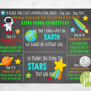 INSTANT Download, Personalized Teacher Appreciation Month Sign or ...