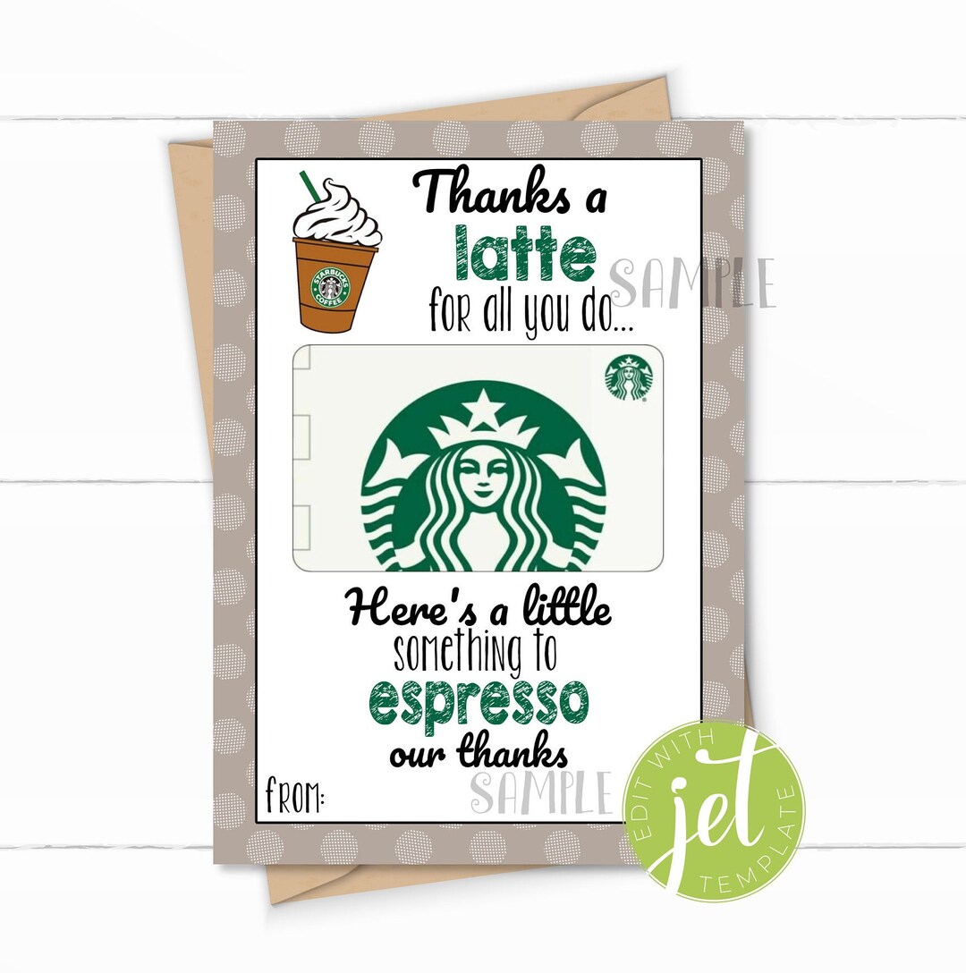 Printable Coffee Appreciation Card, Teacher, Coach, Friend, Digital ...