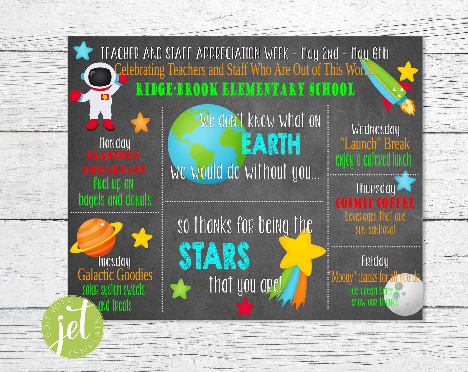 INSTANT Download, Personalized Teacher Appreciation Week Sign or Poster ...