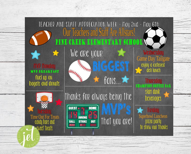 INSTANT Download, Personalized Teacher Appreciation Week Sign or Poster ...