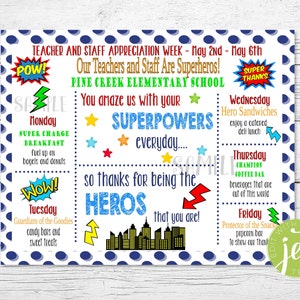 INSTANT Download, Personalized Teacher Appreciation Week Sign or Poster ...