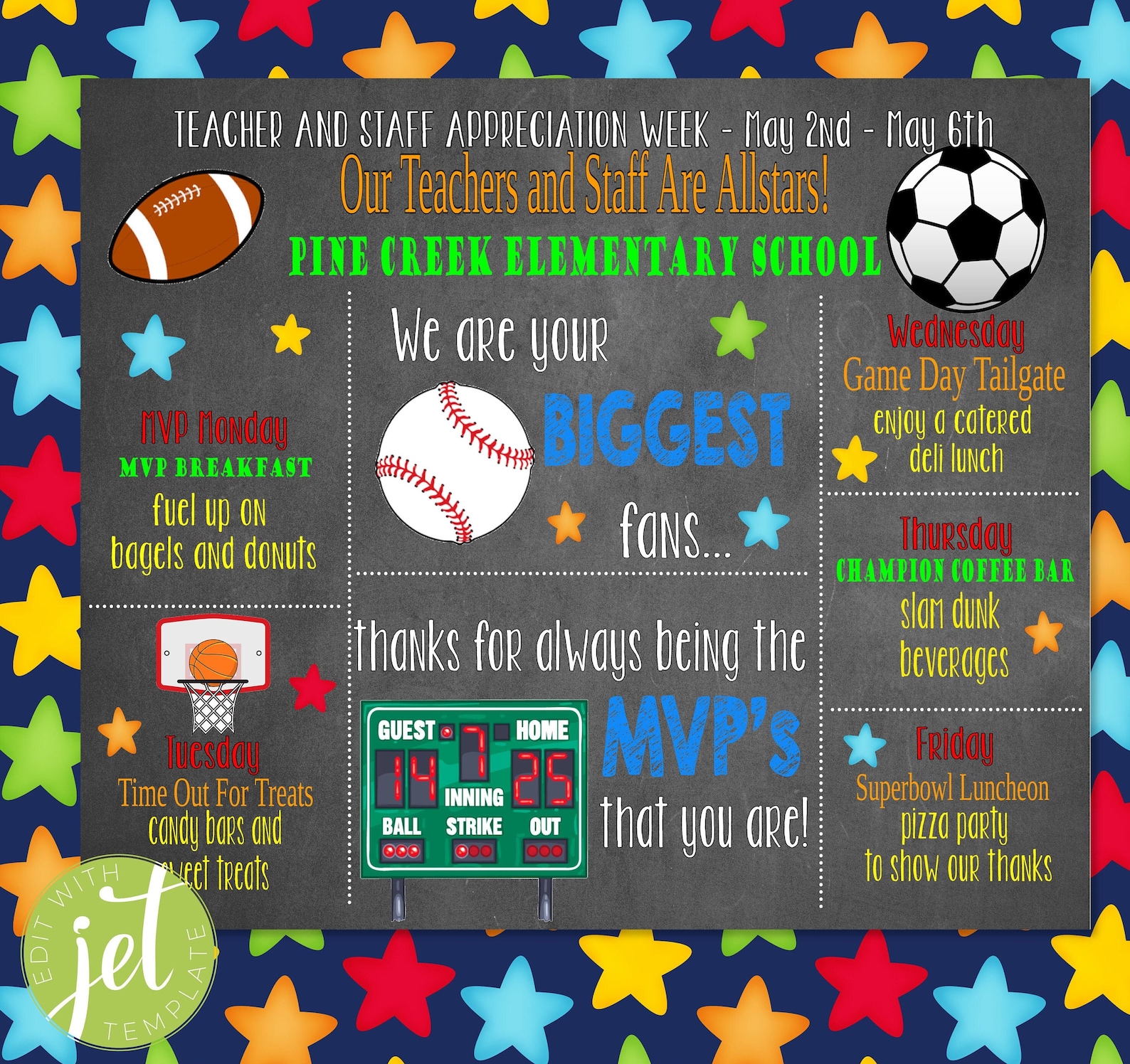 INSTANT Download, Personalized Teacher Appreciation Week Sign or Poster ...