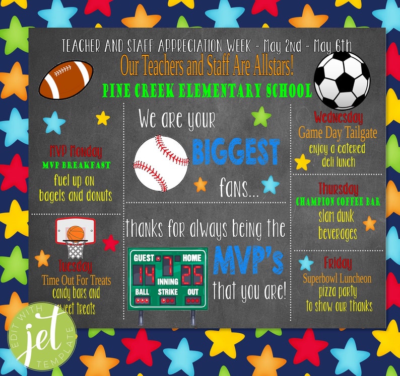 INSTANT Download, Personalized Teacher Appreciation Week Sign or Poster ...