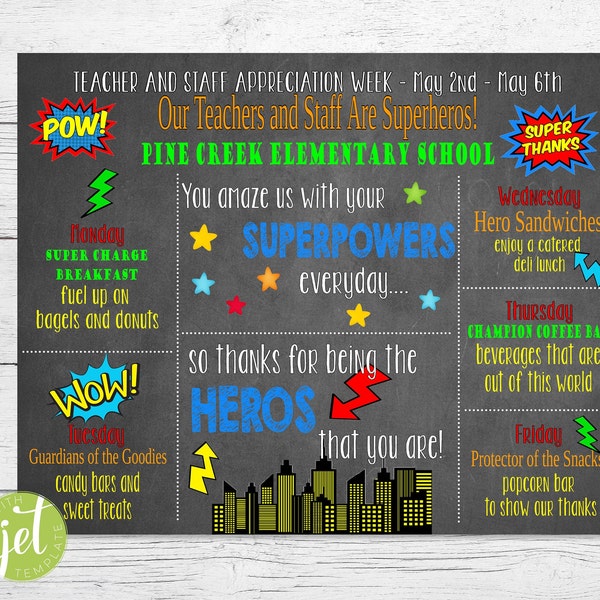 Superhero Teacher Poster - Etsy