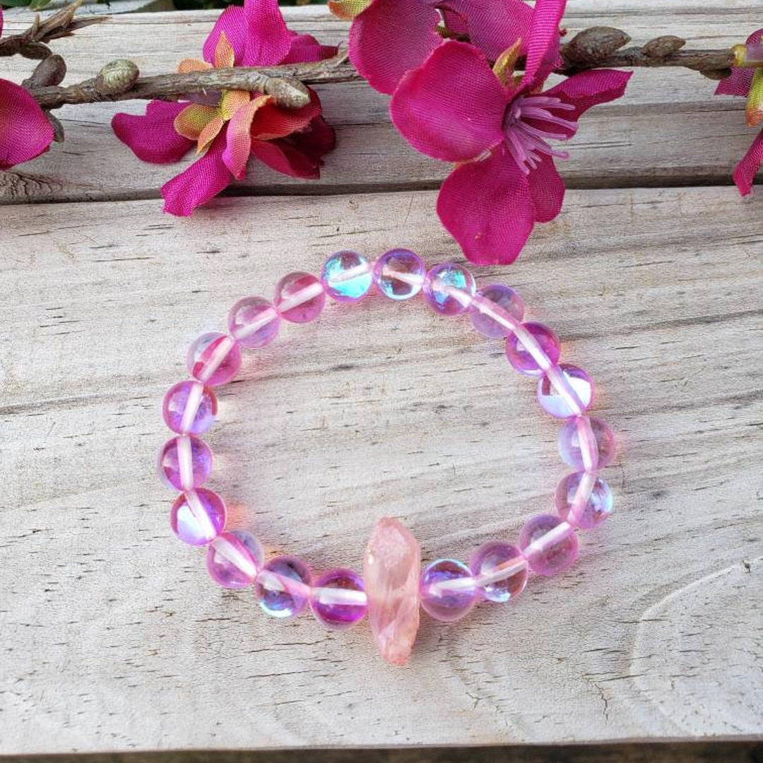 Raw Crystal Bracelet, Color Changing Bracelet, Shiny Jewelry for Women ...