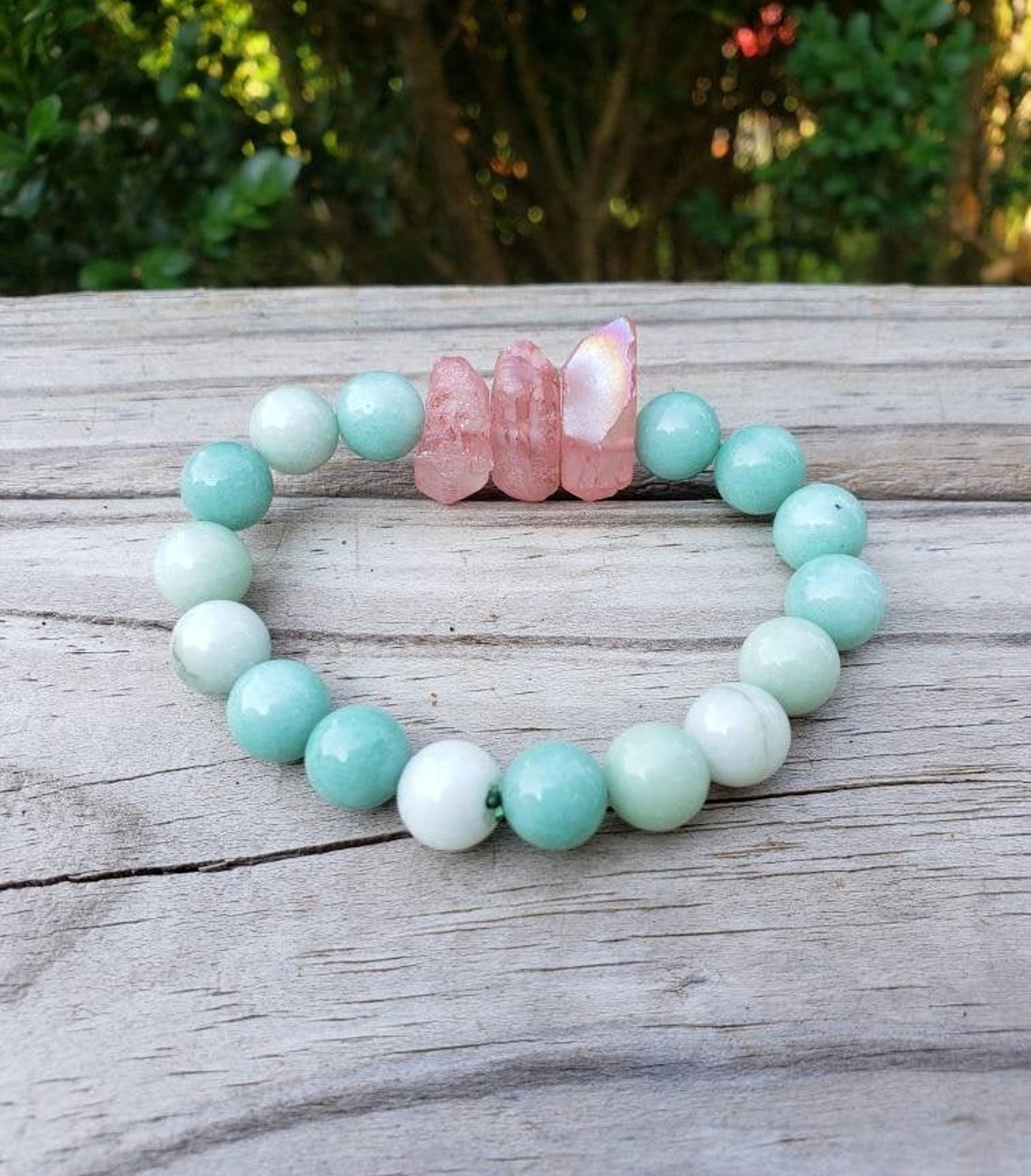 Amazonite Bracelet Gift for Her, Crystal Bracelet, Anniversary Gift for ...