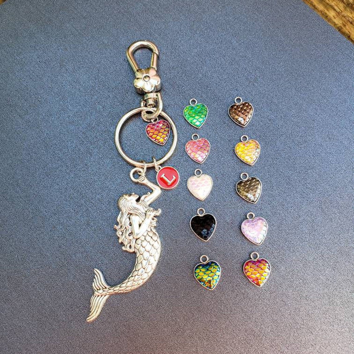 Personalized keychain for women mermaid keychain beach gift | Etsy