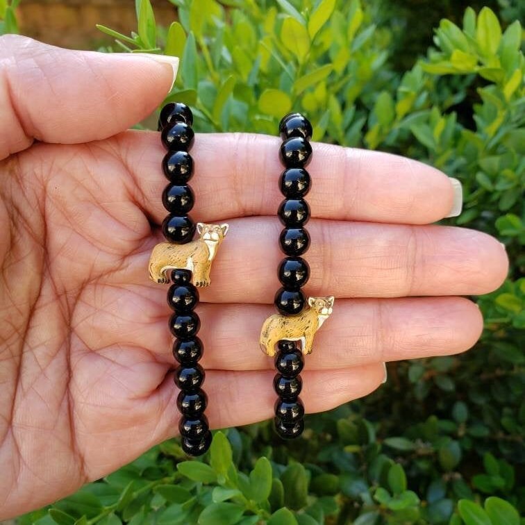 Back to school lion bracelet for boys mother son matching | Etsy