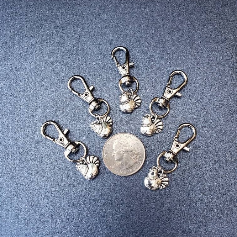 Chicken purse charm set of 2 3 4 5 10 20 chicken party | Etsy