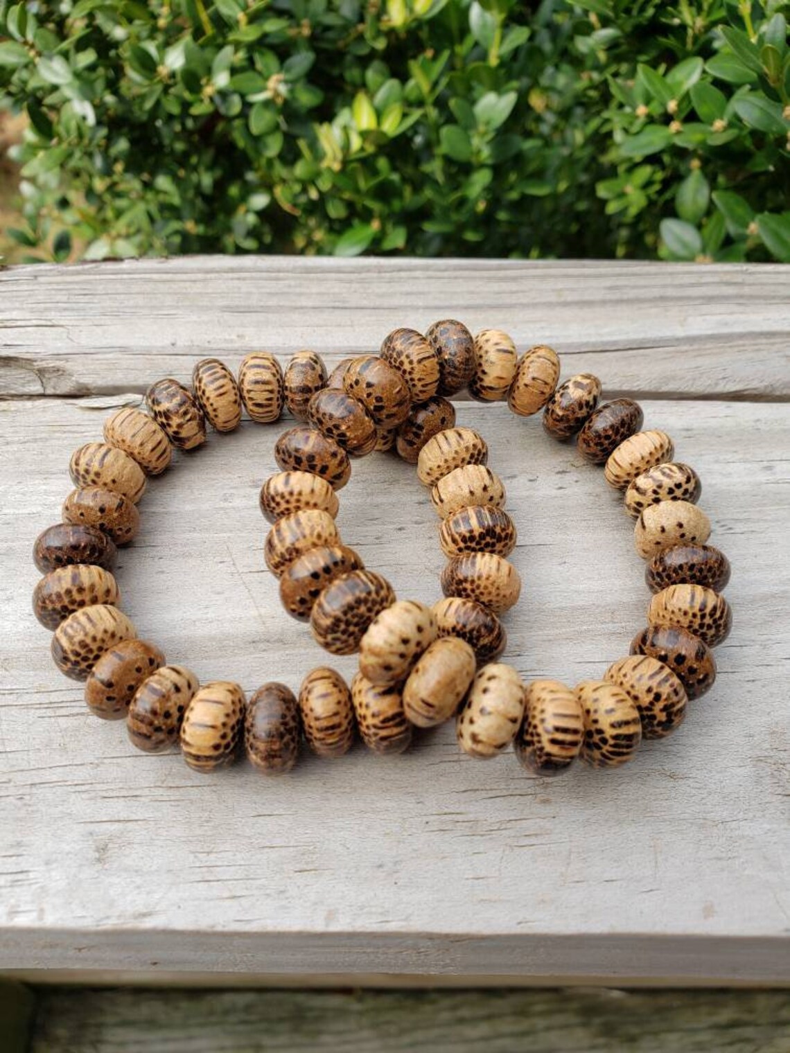 Set of 2, Wood Bracelet Men, Wood Bracelets for Women, Unisex Bead ...