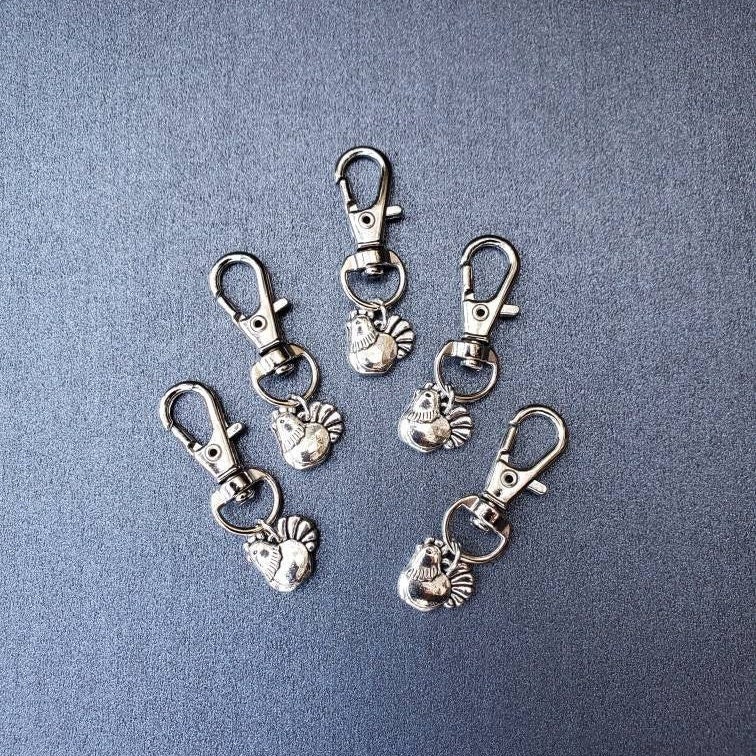 Chicken purse charm set of 2 3 4 5 10 20 chicken party | Etsy