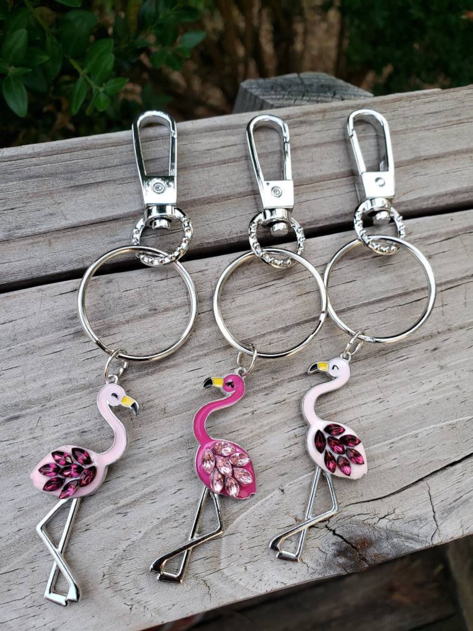 Flamingo Keychain, Birthday Party Favors, Bridesmaid Keyring, Summer ...