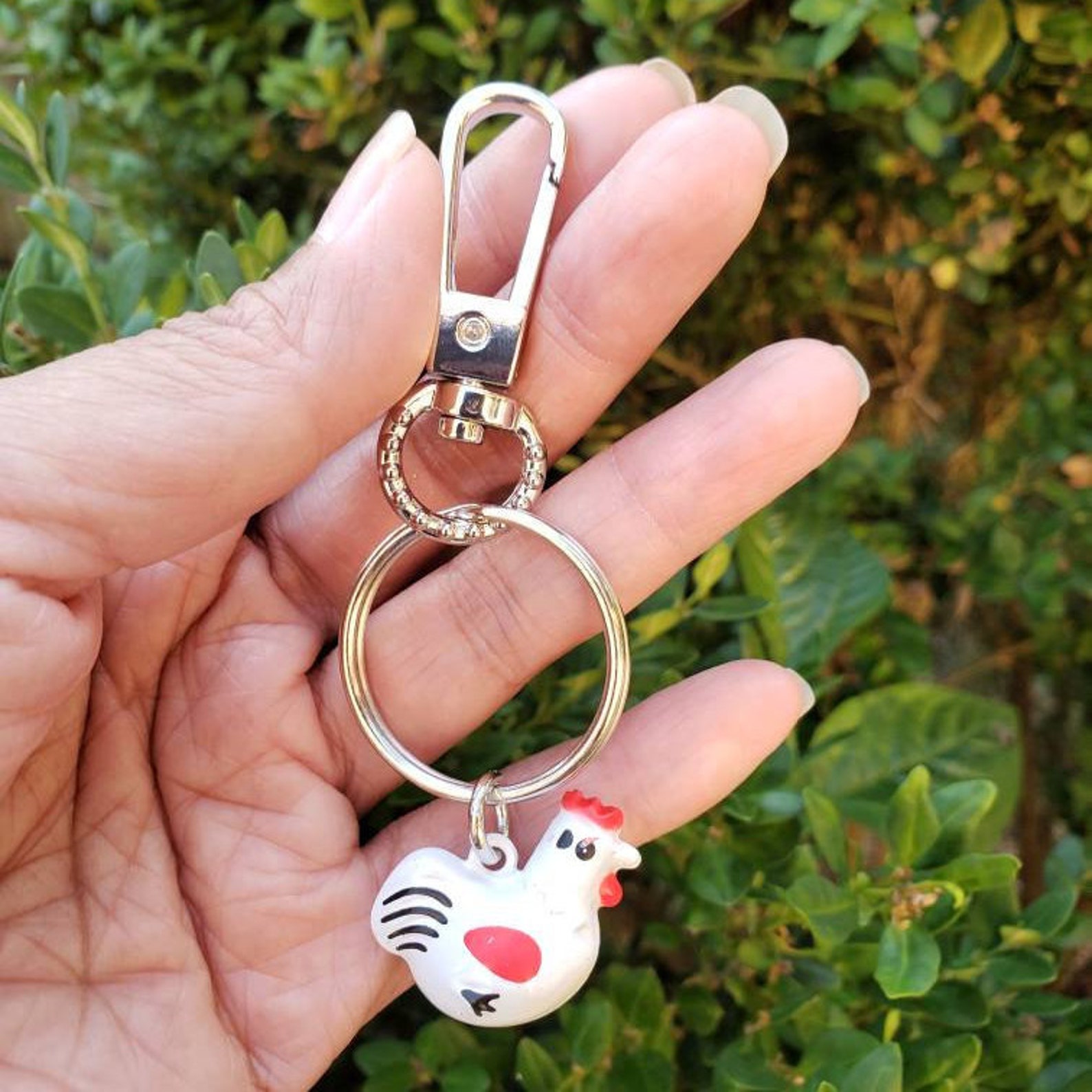Chicken Party Favors Chicken Keychain Chicken Keyring Key - Etsy