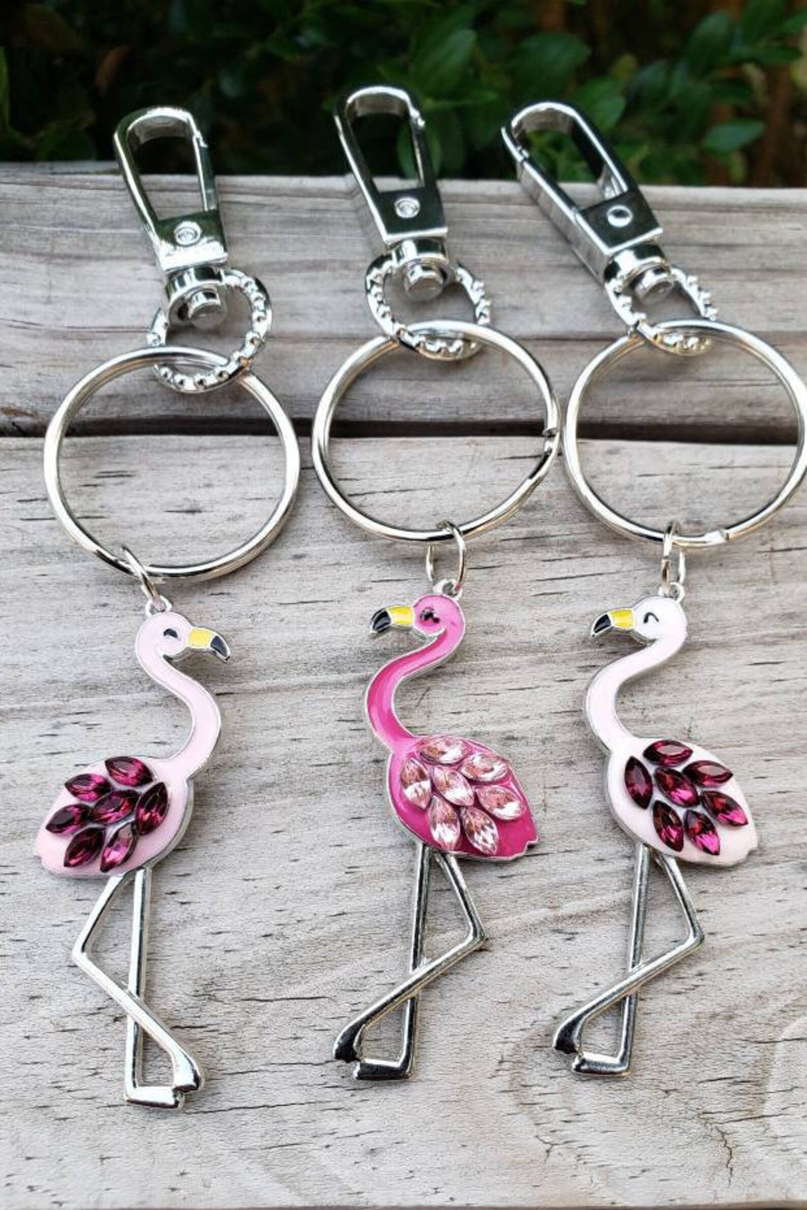 Flamingo Keychain, Birthday Party Favors, Bridesmaid Keyring, Summer ...
