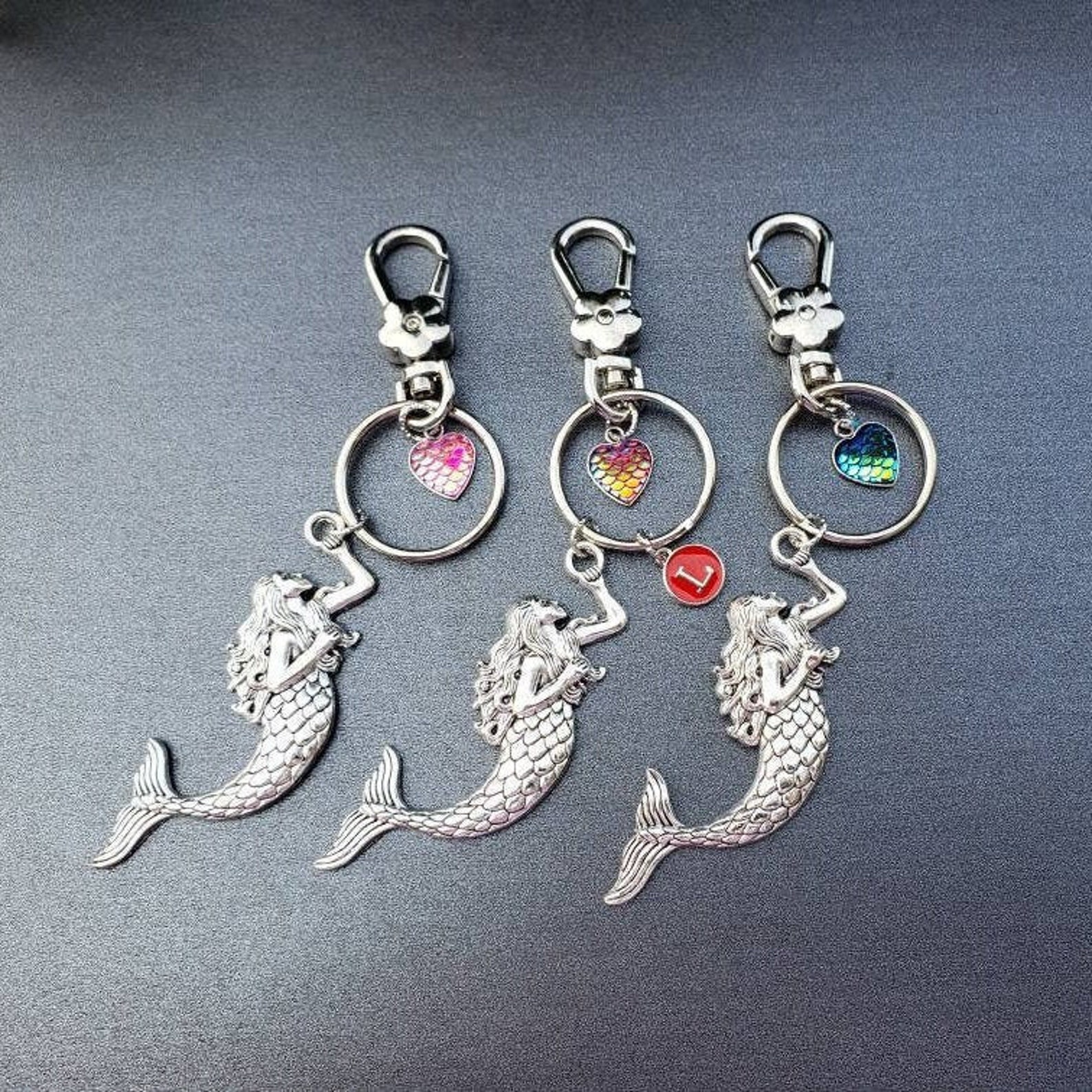 Personalized keychain for women mermaid keychain beach gift | Etsy