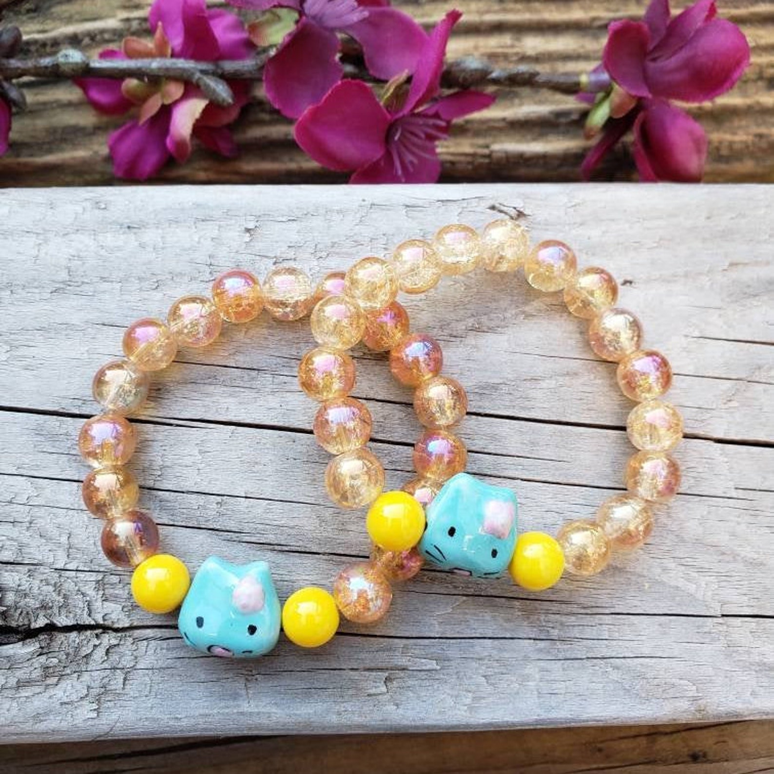 Twin Girl Bracelets Mom and Twin Gifts Triplet Bracelets - Etsy