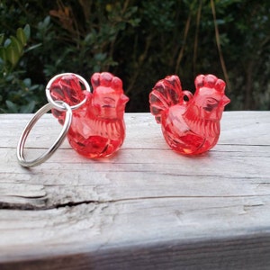 Chicken Keyring for Women, Zipper Pull Charm, Farm Gifts for Kids ...