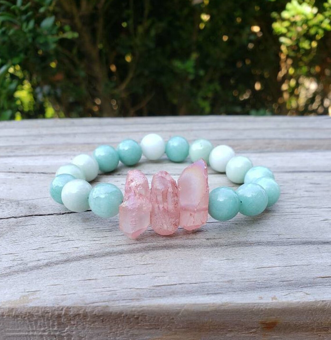 Amazonite Bracelet Gift for Her, Crystal Bracelet, Anniversary Gift for ...