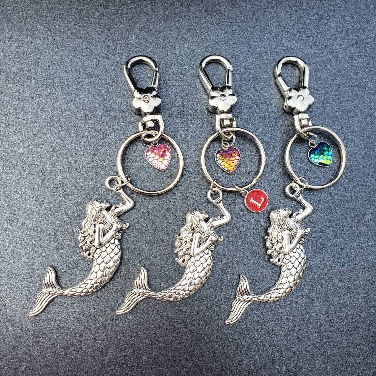 Personalized keychain for women mermaid keychain beach gift | Etsy