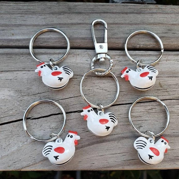 Chicken Party Favors Chicken Keychain Chicken Keyring Key - Etsy