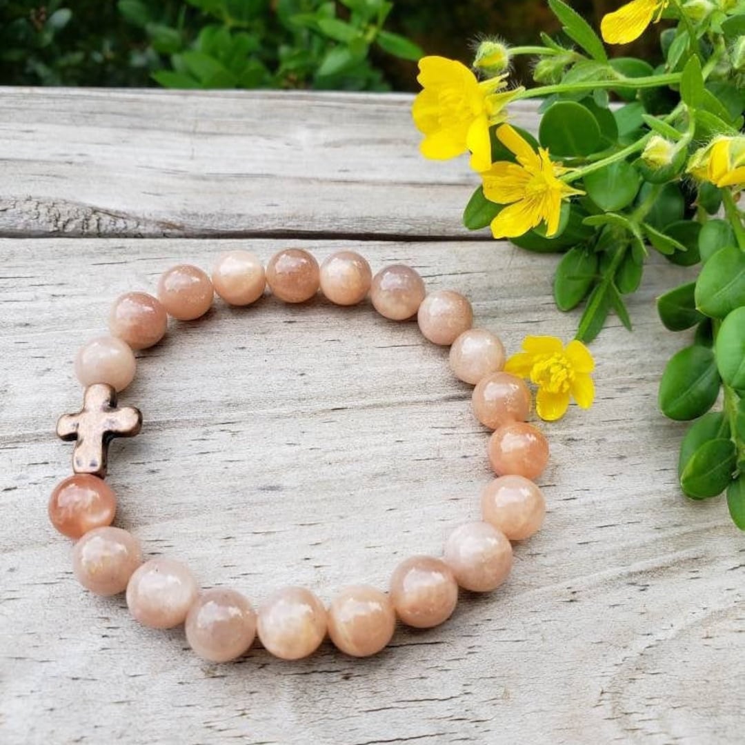 Sunstone Crystal, Christian Gifts, Cross Bracelet Women, Church Friend ...
