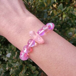 Raw Crystal Bracelet, Color Changing Bracelet, Shiny Jewelry for Women ...
