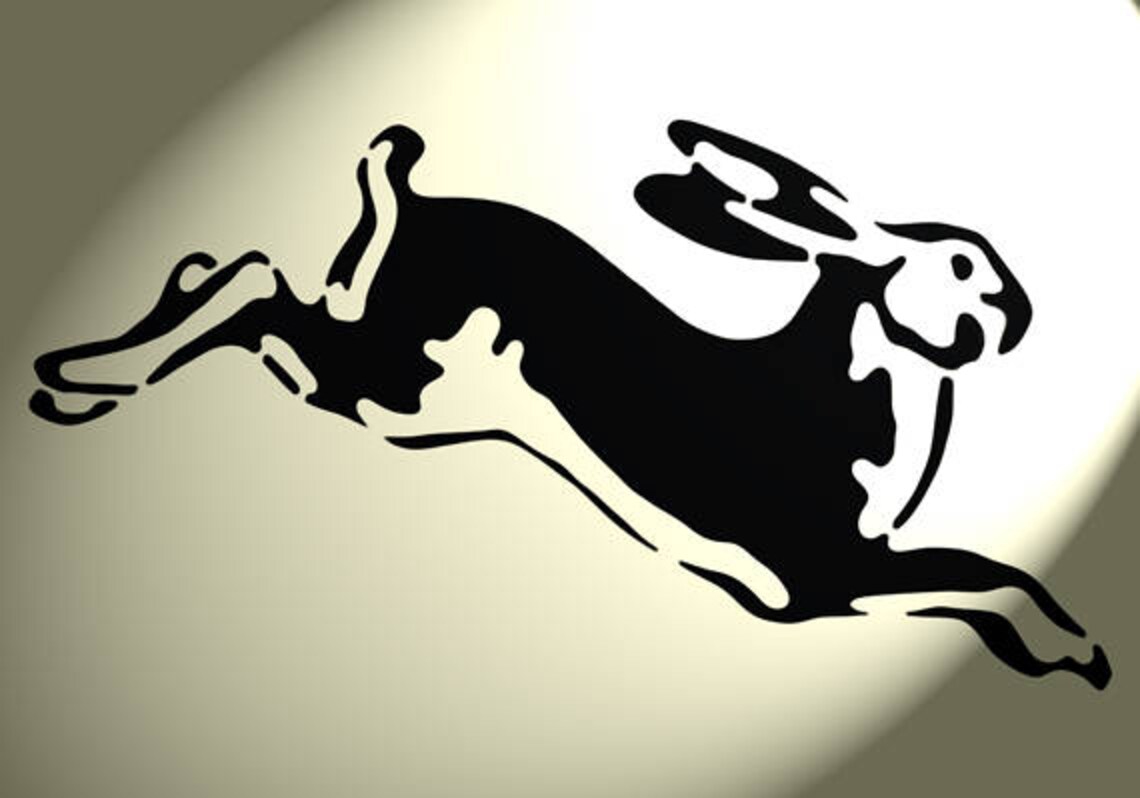 Shabby Chic Stencil Running Hare Rabbit Vintage D3 A4 - Etsy