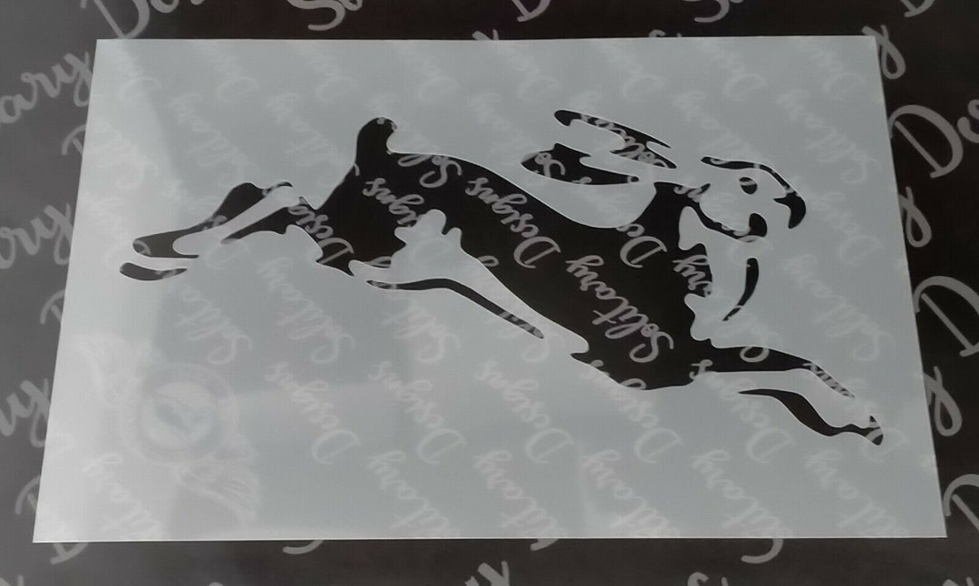 Hare Rabbit Running Furniture Stencil Shabby Chic Crafting Crafts Wall ...