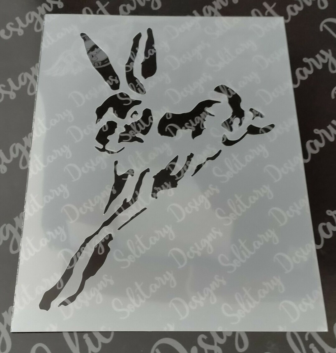 Hare Rabbit Leaping Furniture Stencil Shabby Chic Crafting - Etsy