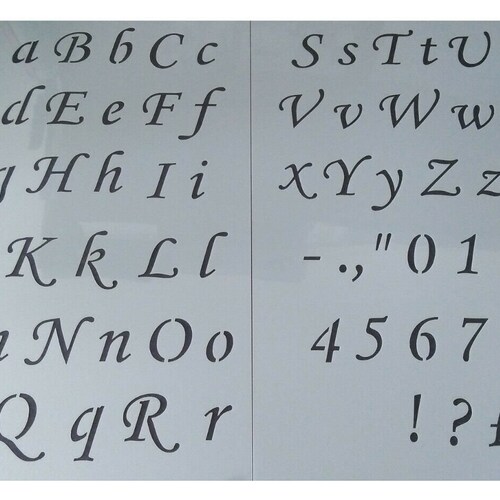 Alphabet Stencil Script Letter Stencil Script Letter Stencil | Etsy