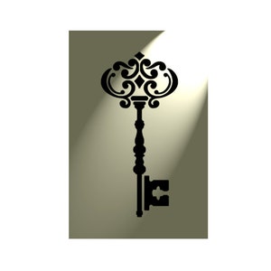 Shabby Chic Key Stencil Vintage Damask Rustic Mylar Style A4 297x210mm ...