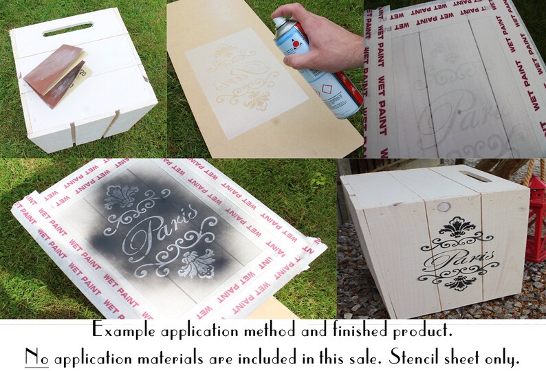 Shabby Chic Stencil Line of Birds Rustic Vintage Style A4 297x210mm - Etsy