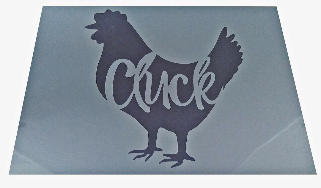 Shabby Chic Stencil vintage granja cockerel pollo cluck palabra A4 ...
