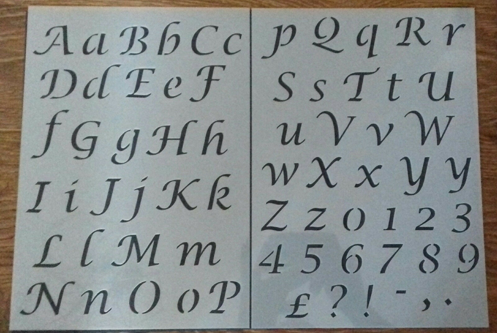 Letters Alphabet Plastic Stencil Sheet Upper/lower Case - Etsy