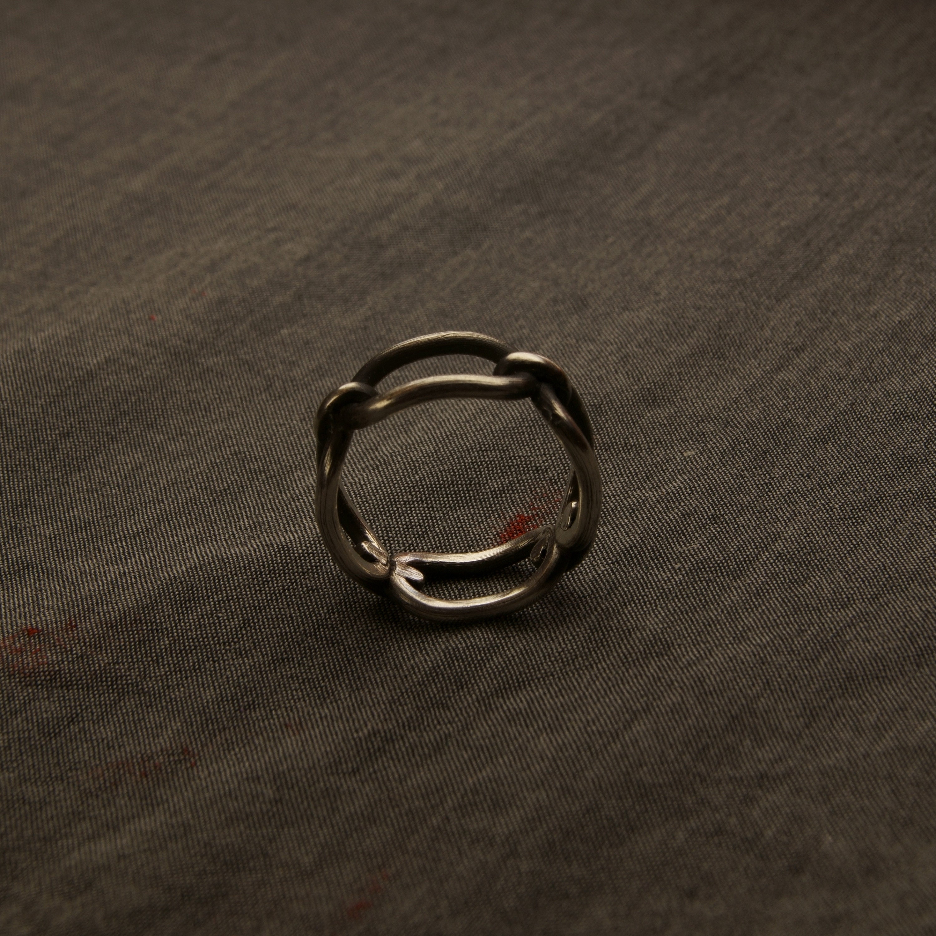 Silver unique wedding mens chain ring Modern jewelry Womens | Etsy