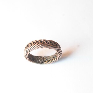 Braided copper wire women ring Elegant band gift Boho style | Etsy