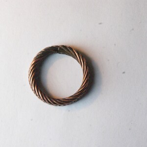 Braided copper wire women ring Elegant band gift Boho style | Etsy