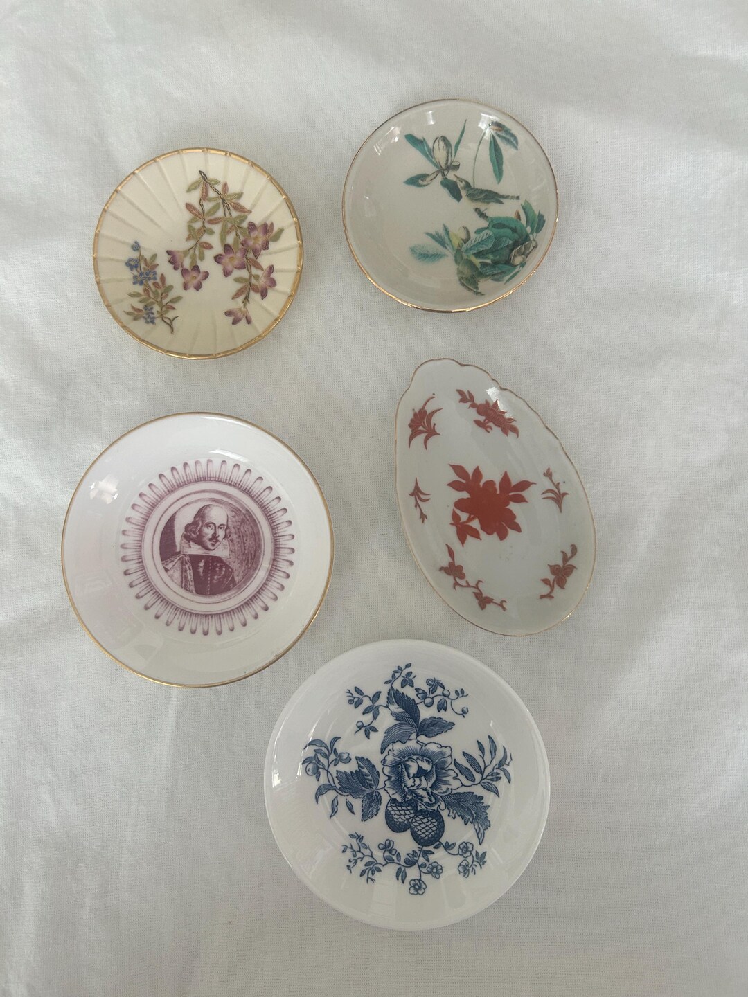 Vintage Antique Butter Pats Trinket Dishes Small Plates Royal Worcester ...
