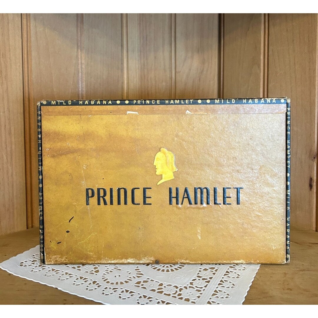 Vintage Prince Hamlet Cigar Box Wood Paper Bayuk Cigars Inc ...