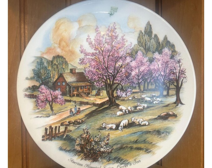 Vintage Currier & Ives American Homestead Spring Dinner Plate Wall ...