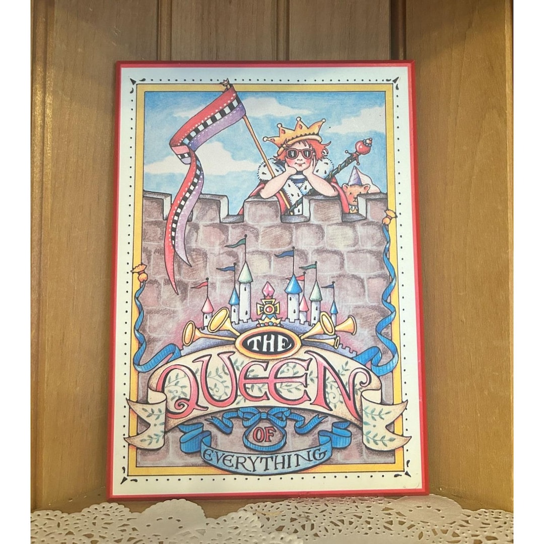 Vintage Mary Engelbreit Colorplak the Queen of Everything Wall Art - Etsy