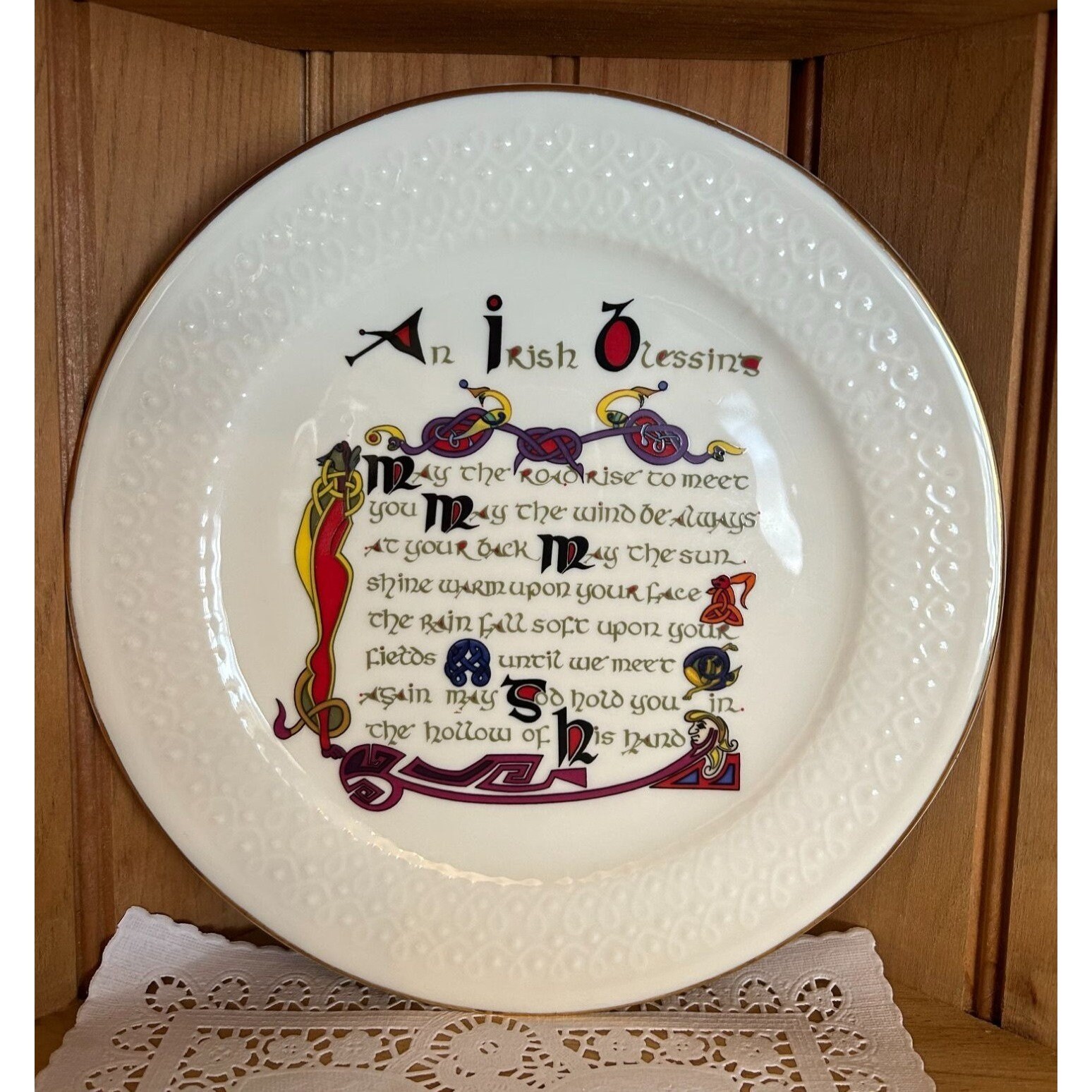 Vintage Parian Donegal Porcelain Irish Blessing Celtic Decorative ...