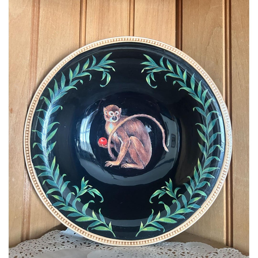 Vintage Decorative Monkey Bowl Raymond Waites Safari Collection Large ...