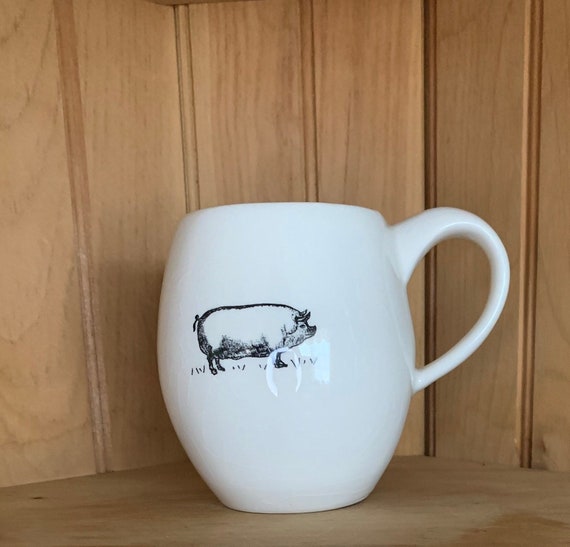 Vintage M Stamp Rae Dunn Farmline Oink Mug - munimoro.gob.pe