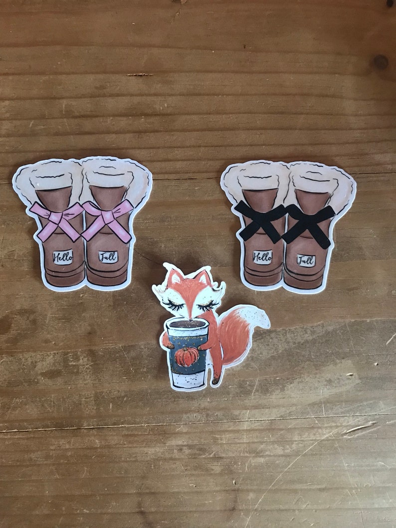 Fall / Autumn Die Cuts or Planner Stickers. Cute Ugg Boots and - Etsy
